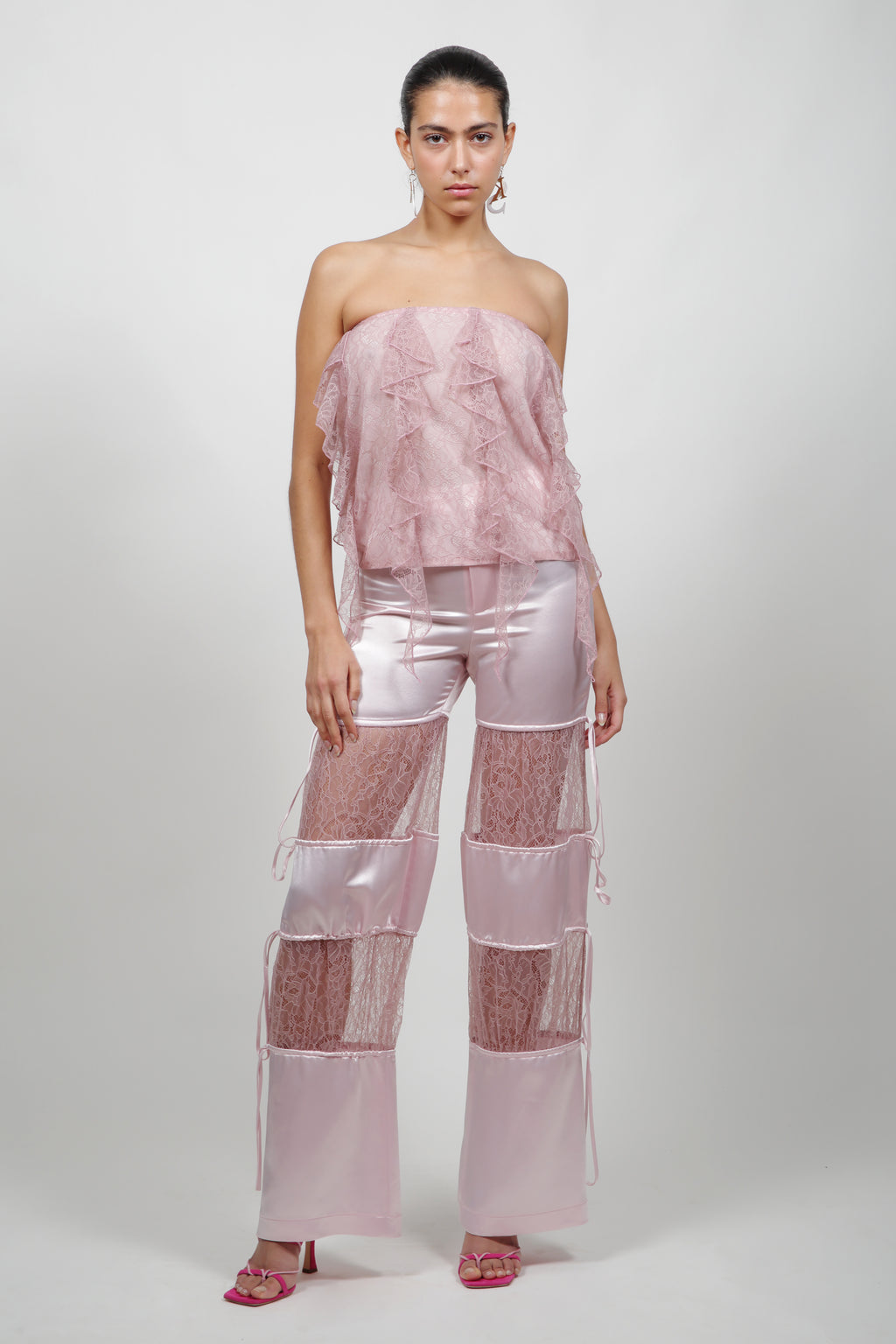 Pink Lace Insert Pant – Kim Shui Studio